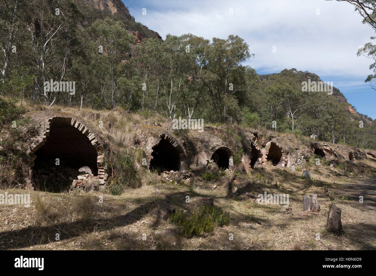 Remains of the oil shale industry founded at Newnes (1906) now ...