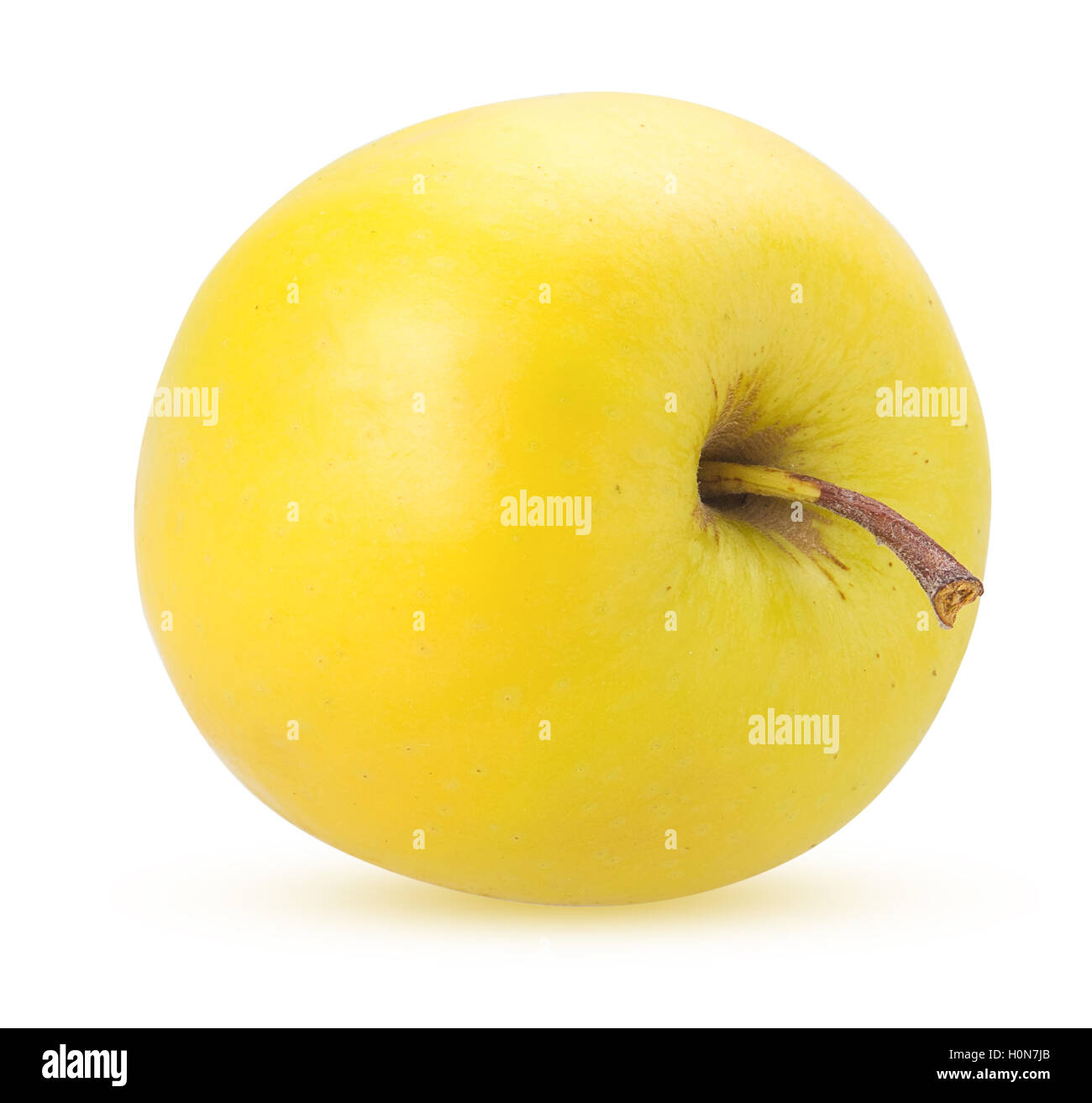 yellow apple isolated on white background Stock Photo - Alamy