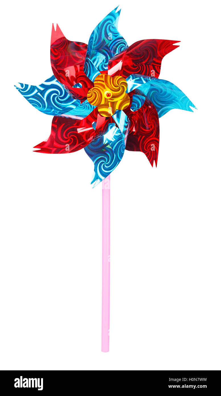 Colorful children's pinwheel isolated on white background Stock Photo ...
