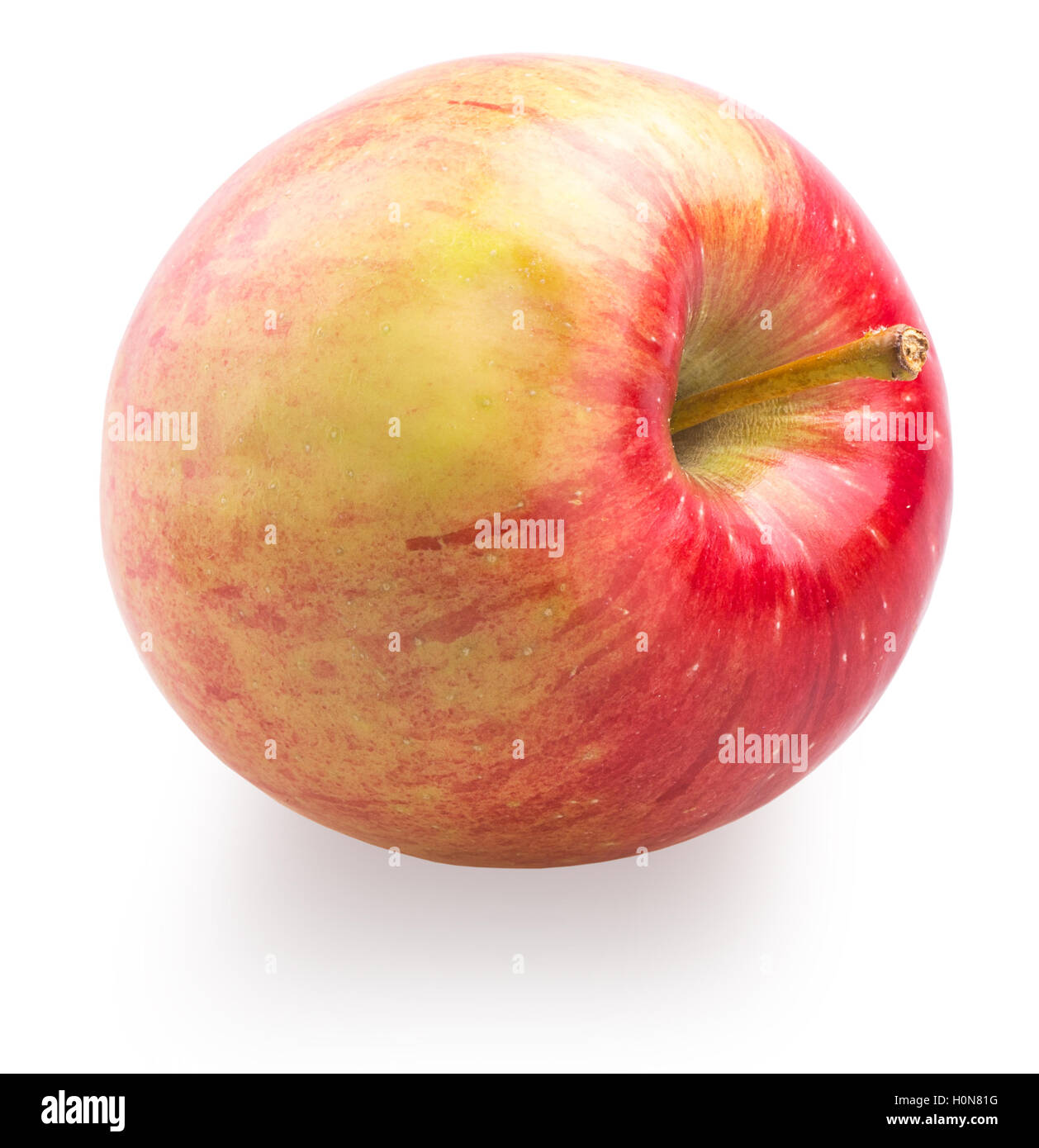 Red apple isolated on white background with Clipping Path Stock Photo ...