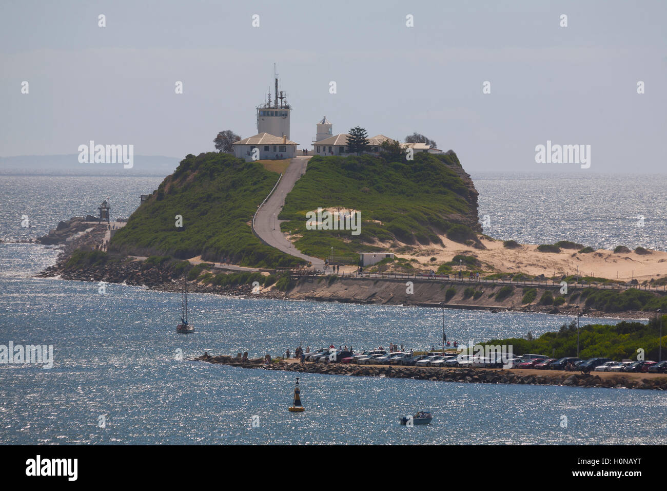 Nobbys Head Lighthouse Newcastle New South Wales Australia Stock Photo ...