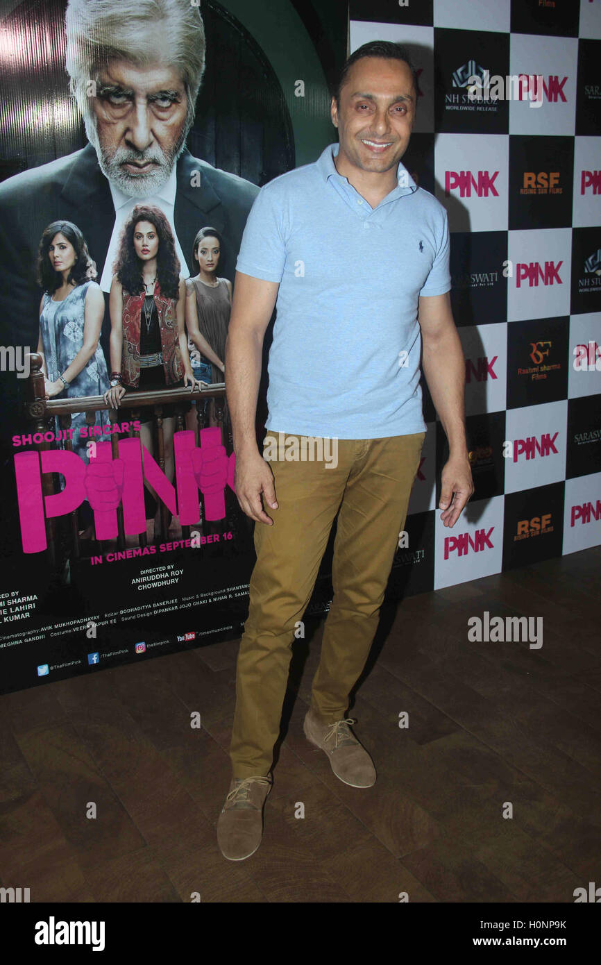 Bollywood actor Rahul Bose during the screening of film Pink in Mumbai ...