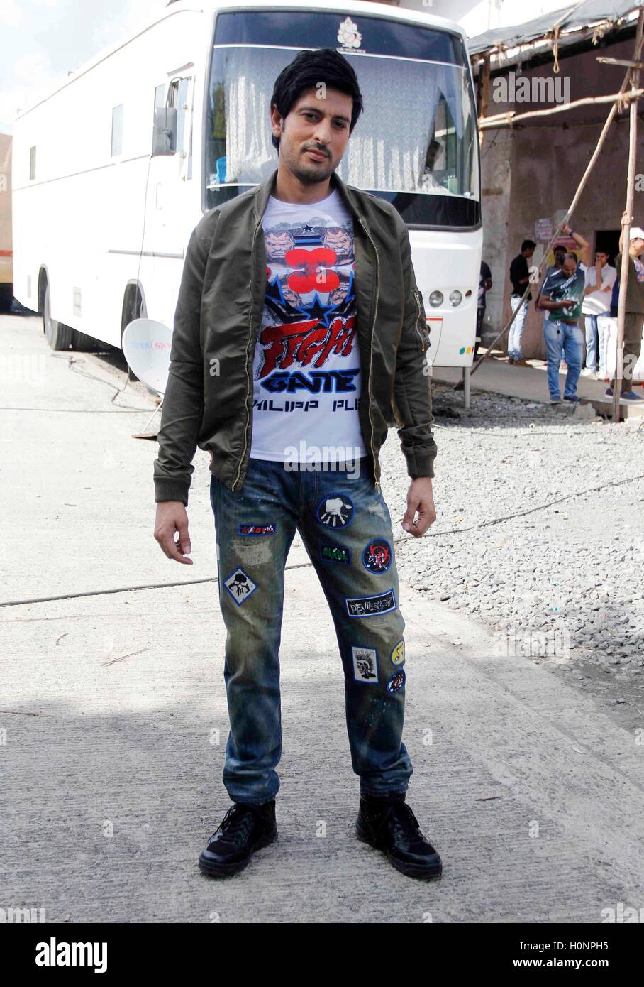 Bollywood actor Rishi Bhutani during the on location shoot of upcoming ...