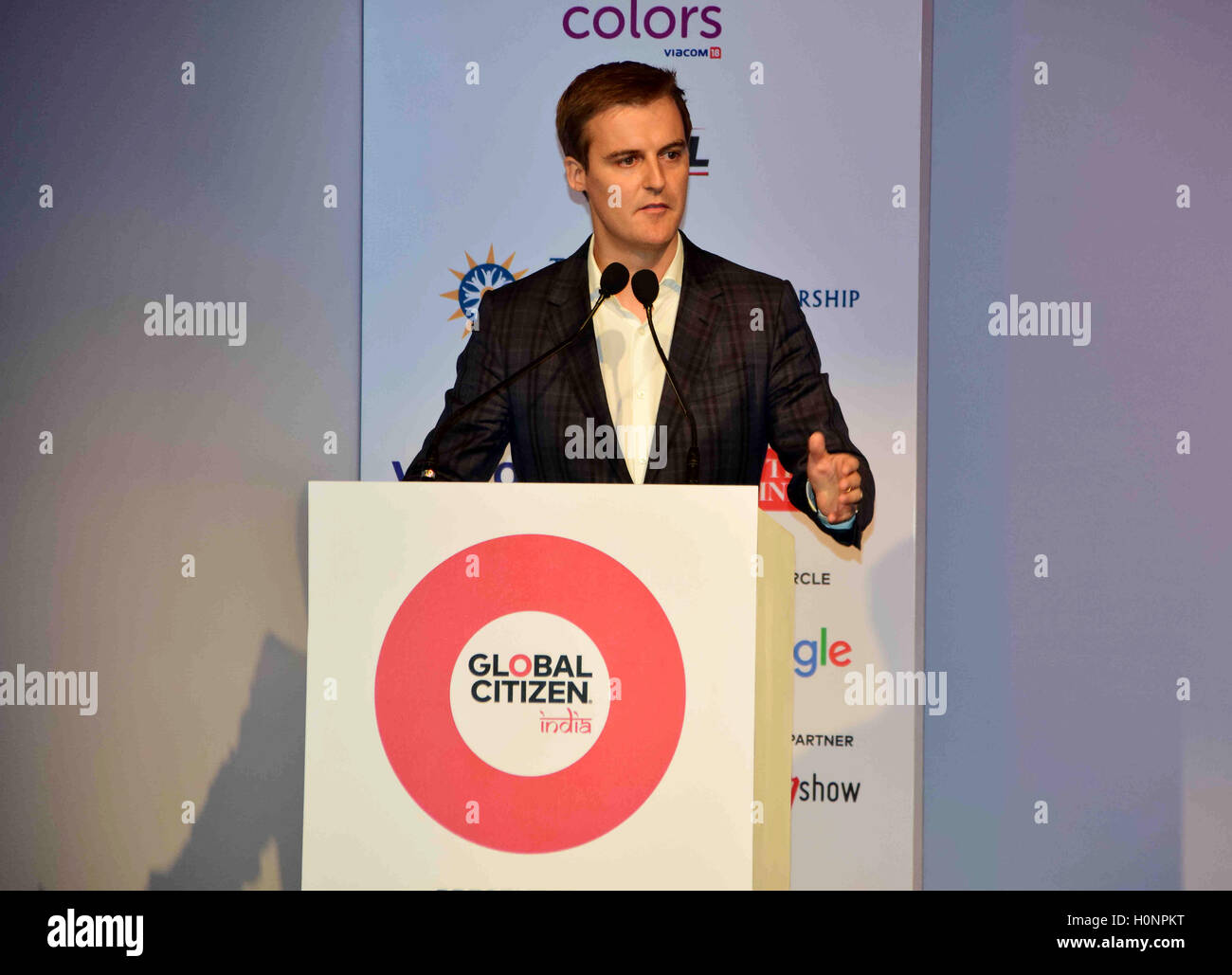 Hugh Evans Global Citizen the press conference launch Global Citizen ...