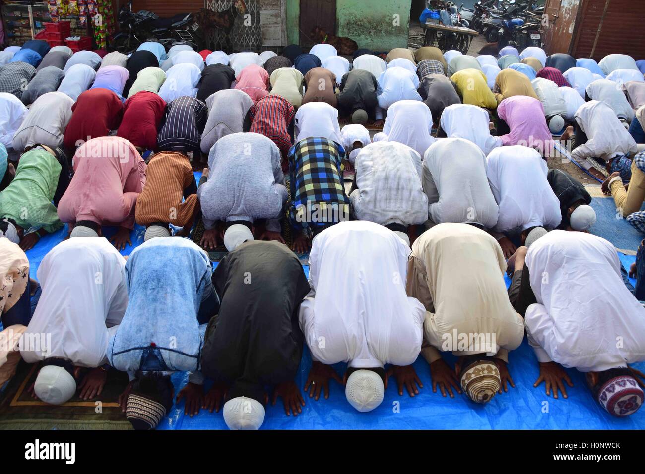 Muslims at prayer mosque hi-res stock photography and images - Alamy