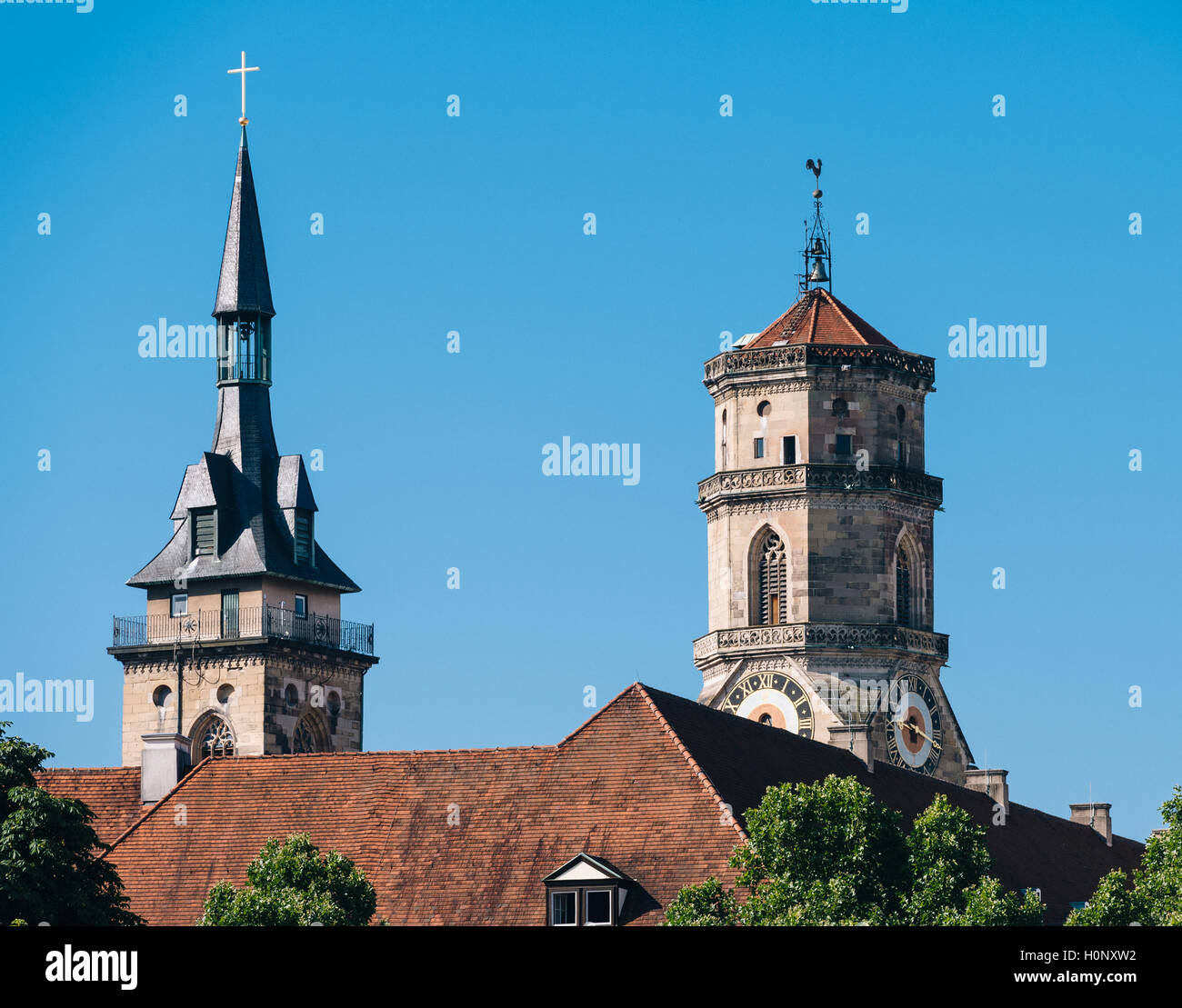 Church clock towers hi-res stock photography and images - Alamy