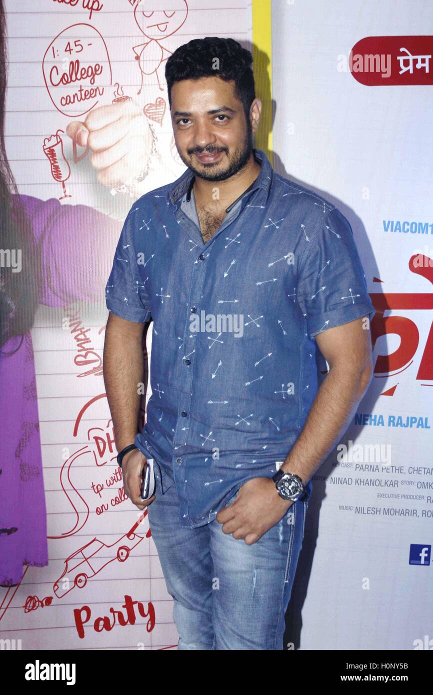 Marath singer Swapnil Bandodkar during the screening of Marathi film ...