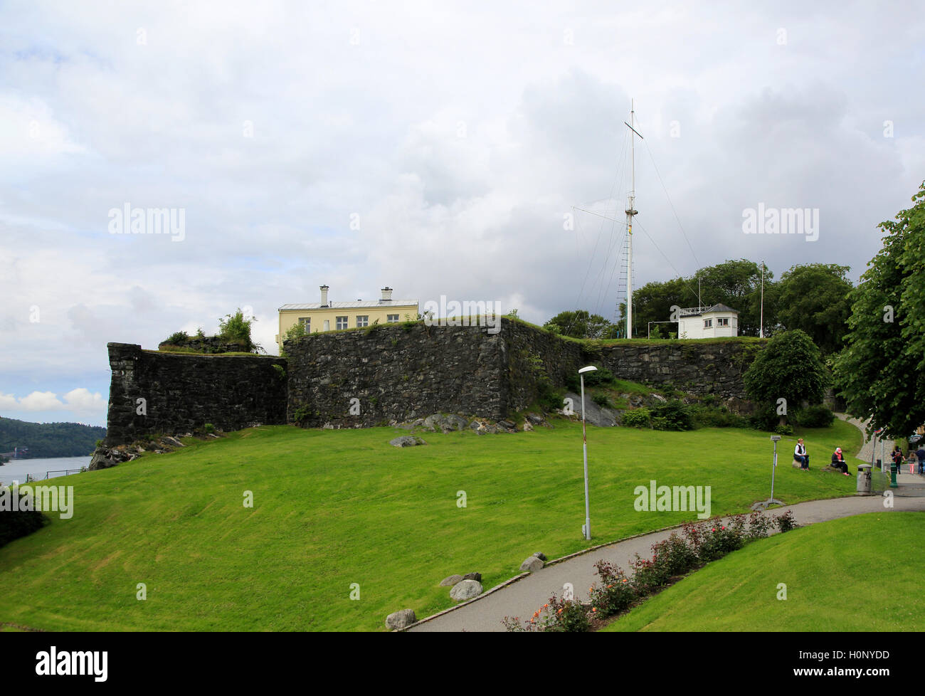 Old fort in Nordnes area, city of Bergen, Norway Stock Photo - Alamy