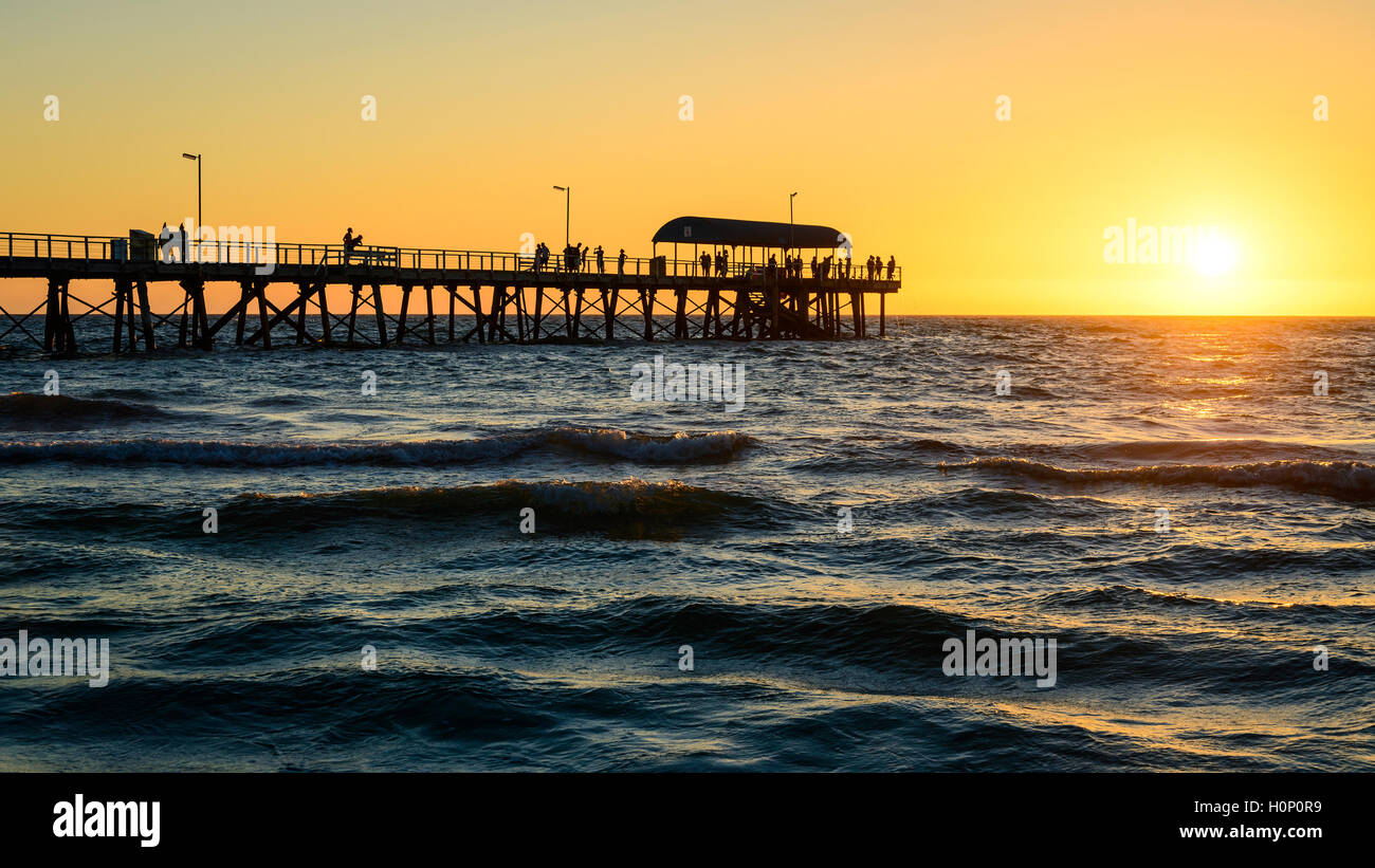 Henley Beach Jetty on a warm sunny evening Stock Photo - Alamy