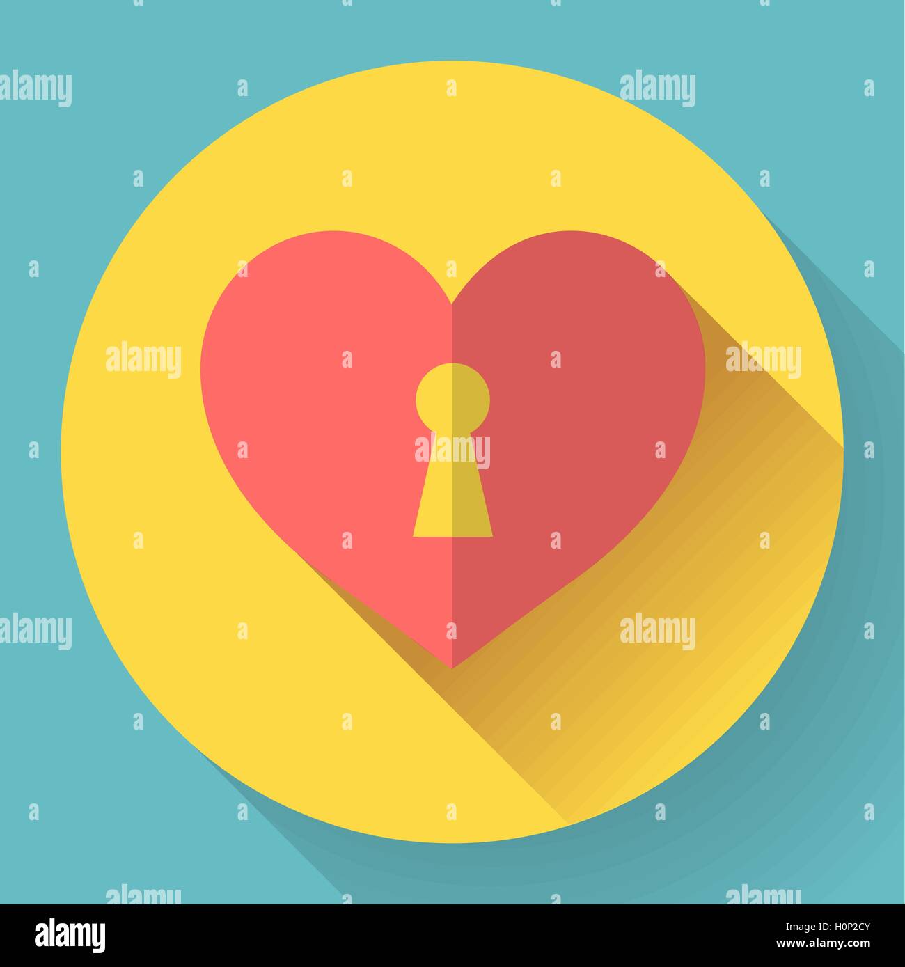 Vector heart with keyhole icon Stock Vector Image & Art - Alamy
