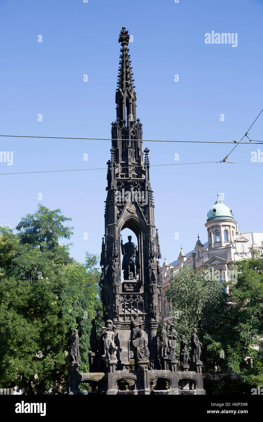 Monument in Prague Czech Republic Stock Photo - Alamy