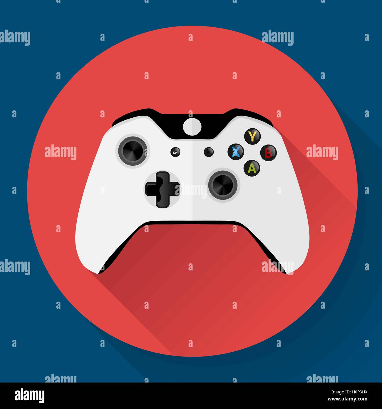 Game controller flat icon with long shadow Stock Vector Image & Art - Alamy
