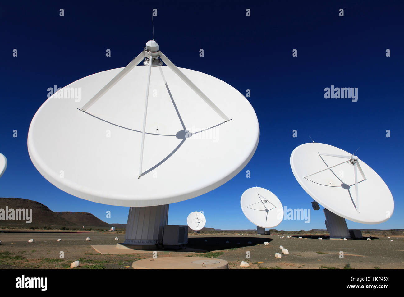 MeerKAT type dishes at KAT-7, part of the revolutionary Square ...