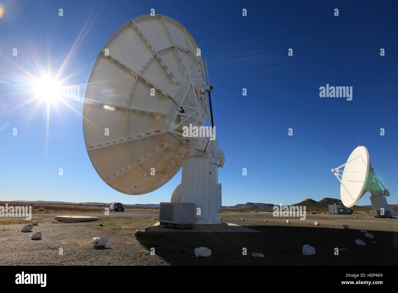 MeerKAT type dishes at KAT-7, part of the revolutionary Square ...