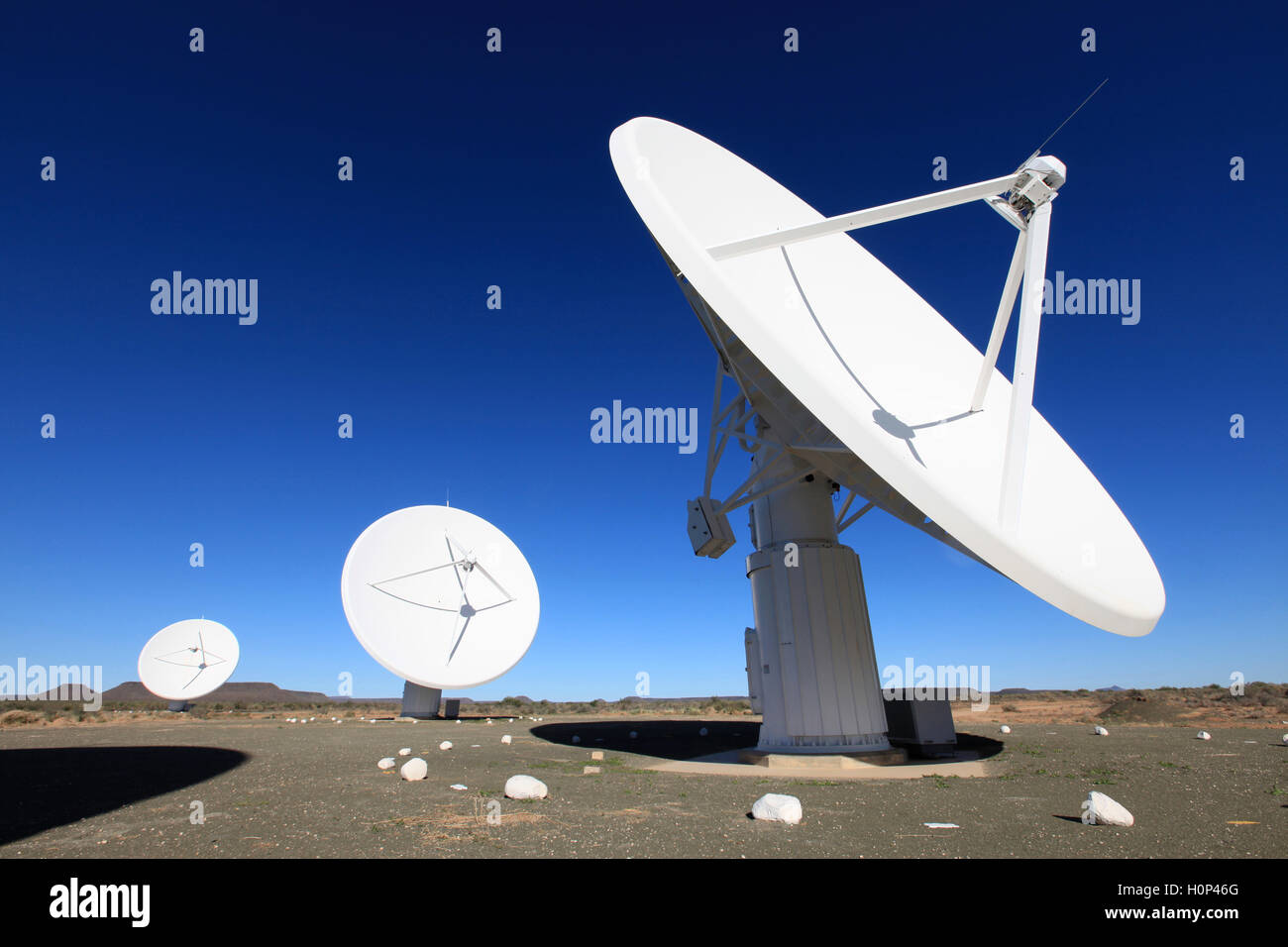 MeerKAT type dishes at KAT-7, part of the revolutionary Square ...