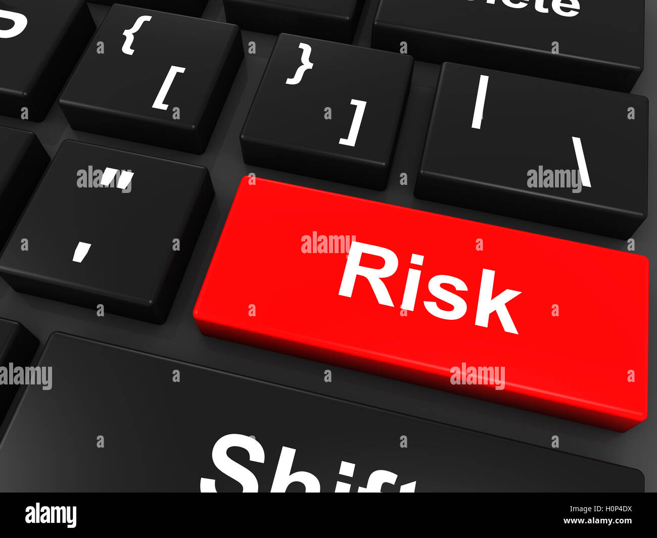 Risk keyboard button Stock Photo - Alamy