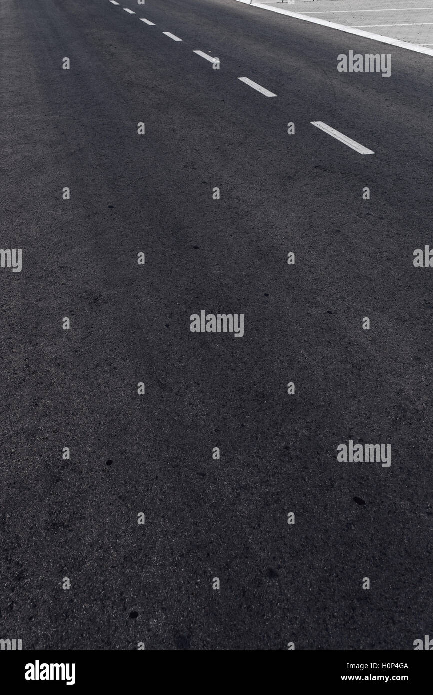 Empty two lane asphalt road highway vanishing in perspective Stock ...