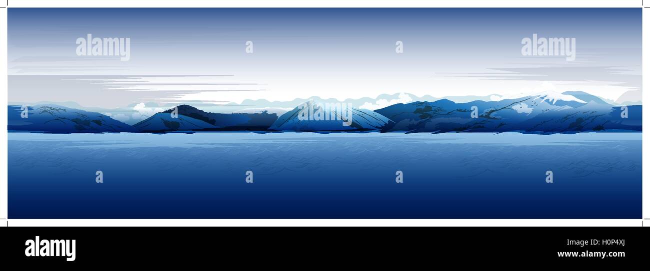 Japan art sea Stock Vector Images - Alamy