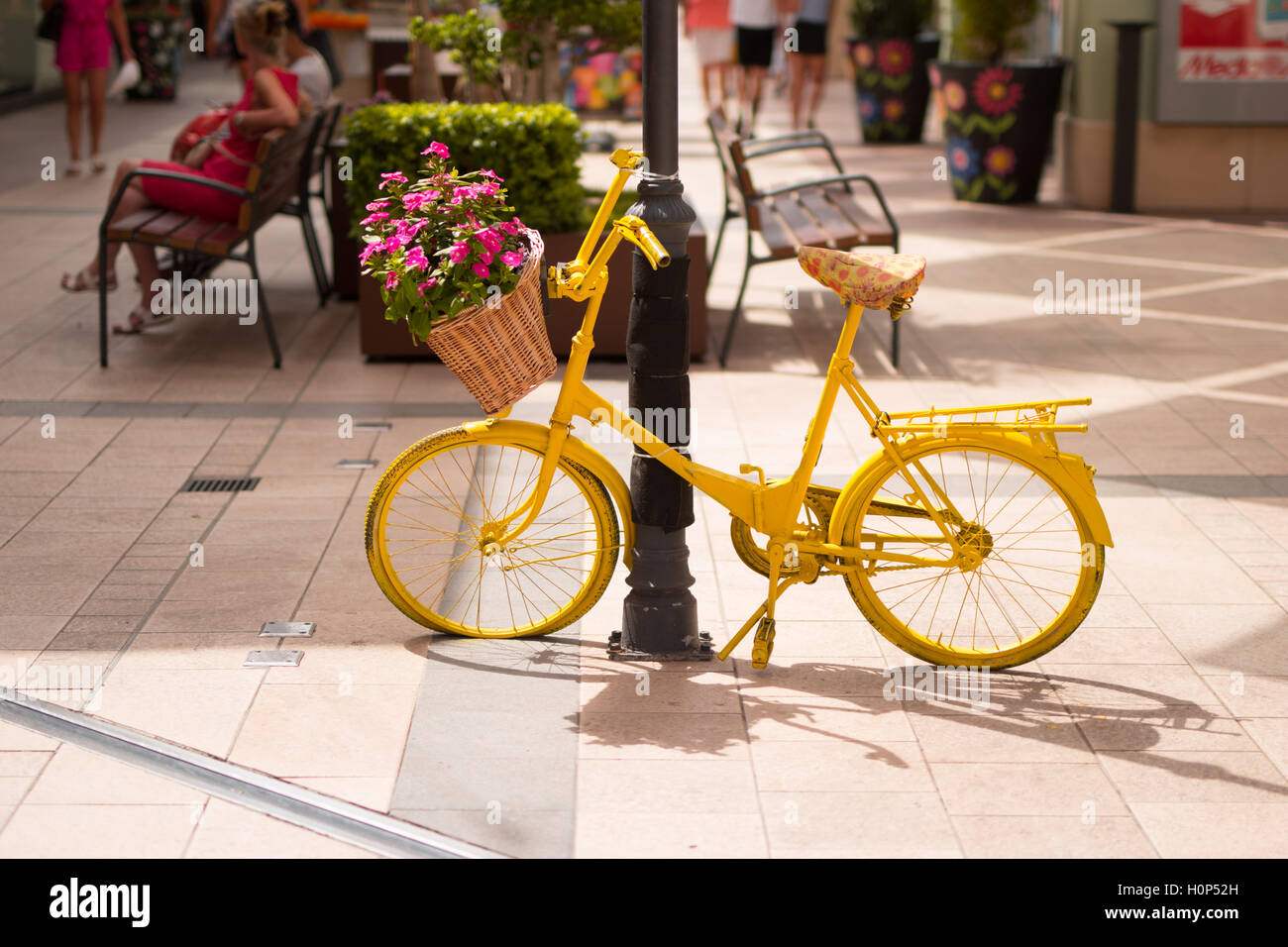 The Yellow Bike Stock Photo - Alamy