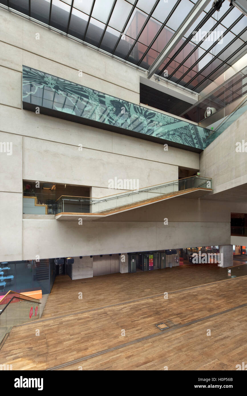 Atrium seen from restaurant level, looking towards main galleries ...