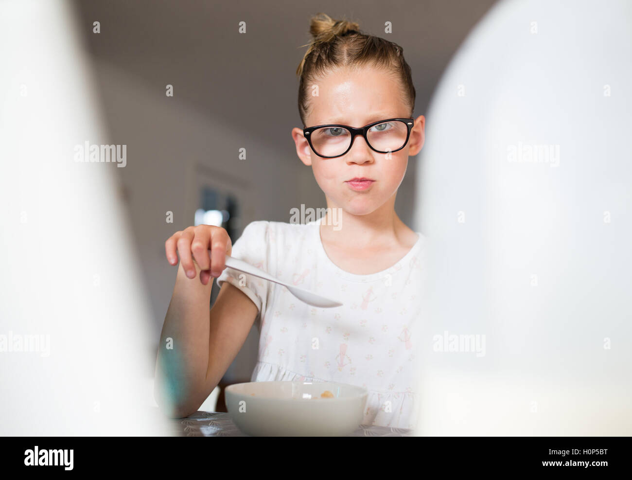 Child angry in glasses hi-res stock photography and images - Alamy