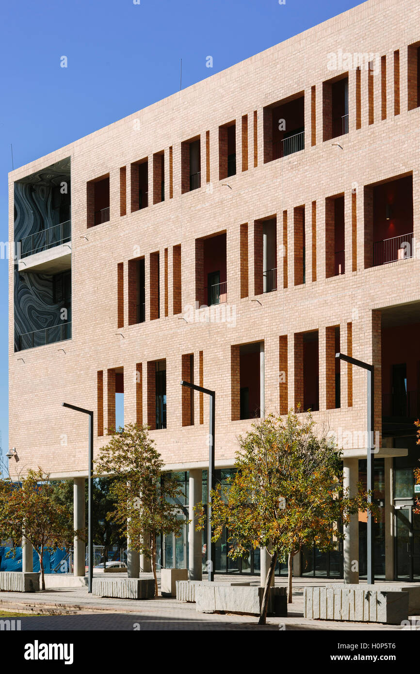 Main facade detail. Sol Plaatjie University, C003, Kimberley, South ...
