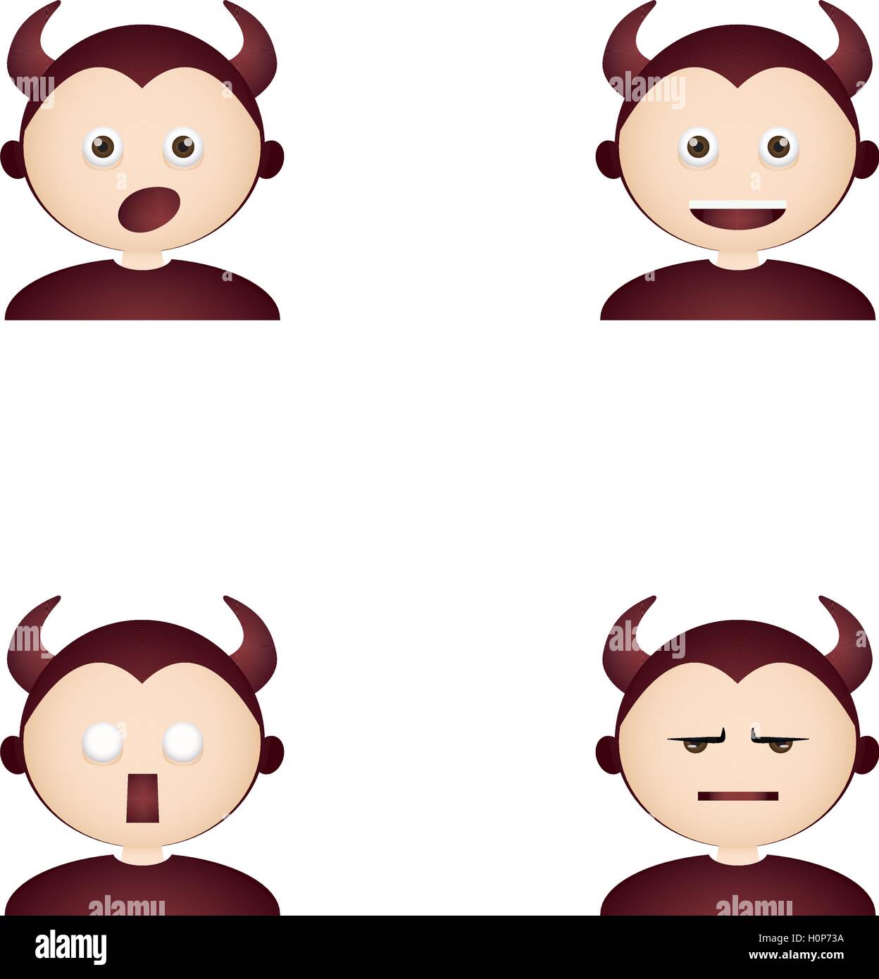 Devil Facial Expressions Stock Vector Image & Art - Alamy