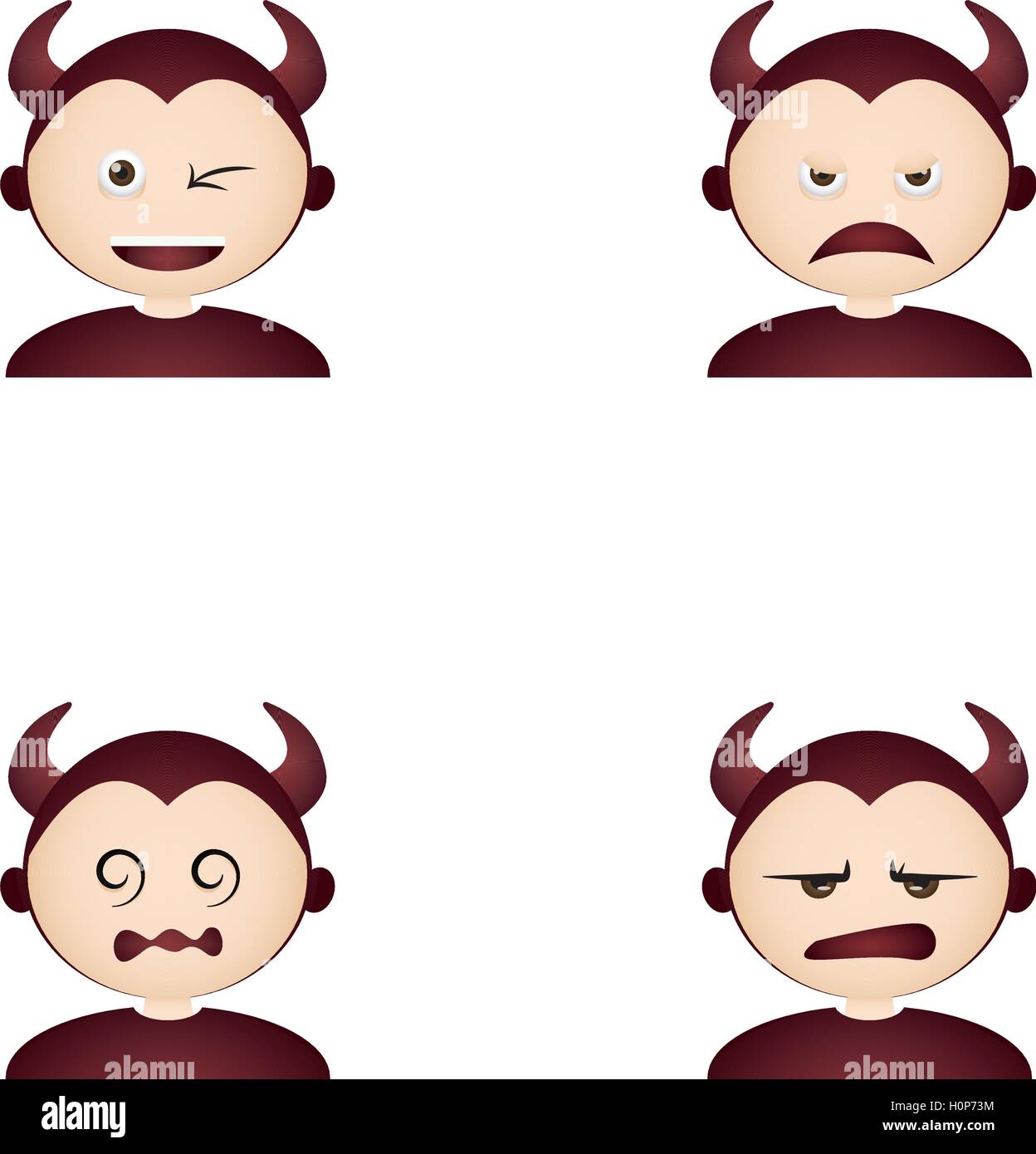 Devil Facial Expressions Stock Vector Image & Art - Alamy