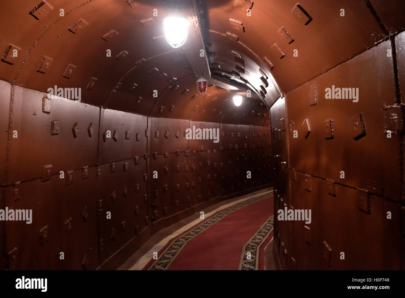 Underground tunnel at the Tagansky Protected Command Point, also known ...