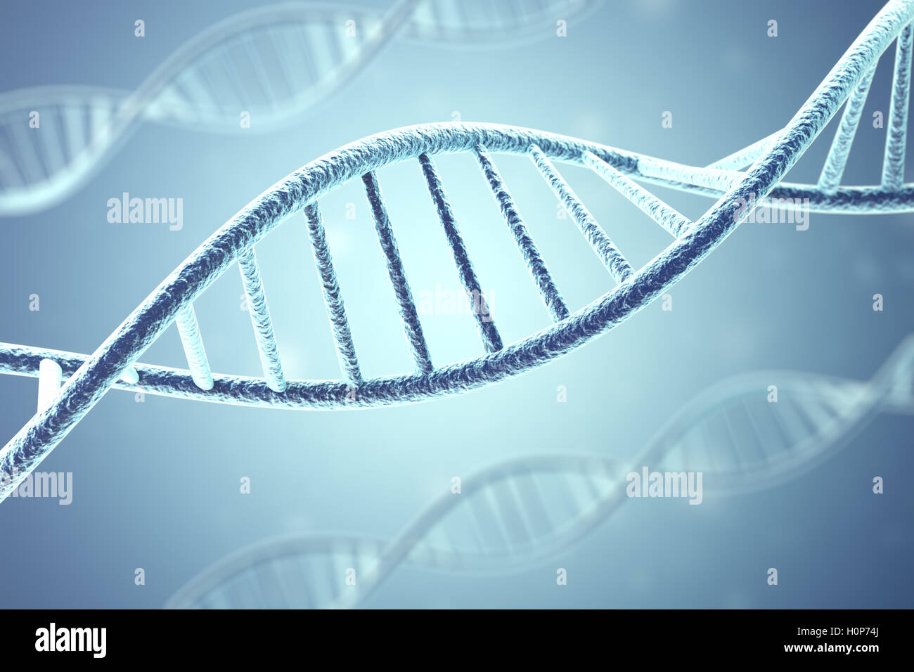 Concept of biochemistry with dna molecule. 3d rendering Stock Photo - Alamy