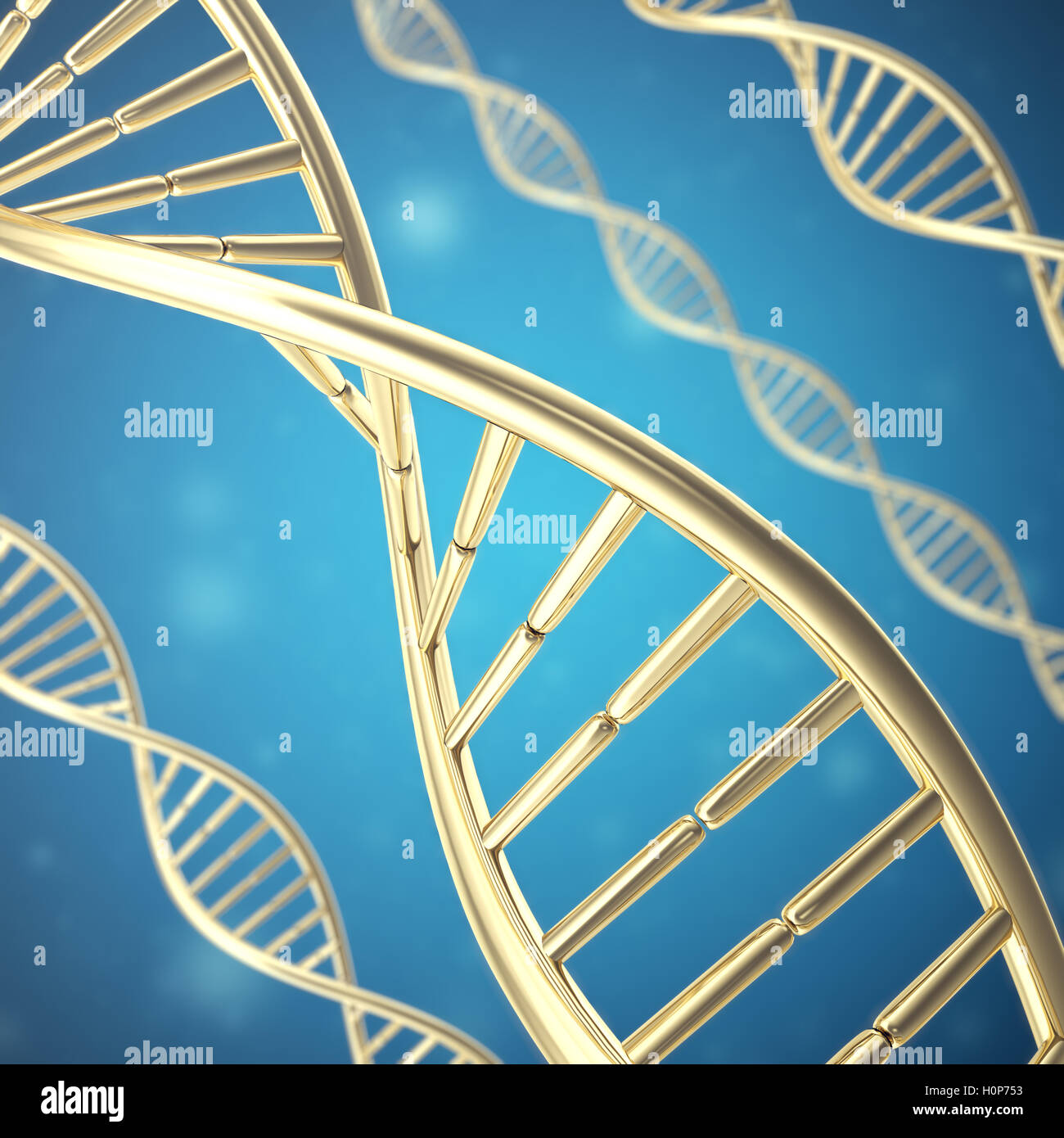 Synthetic, artificial DNA molecule, the concept of intelligence. 3d ...