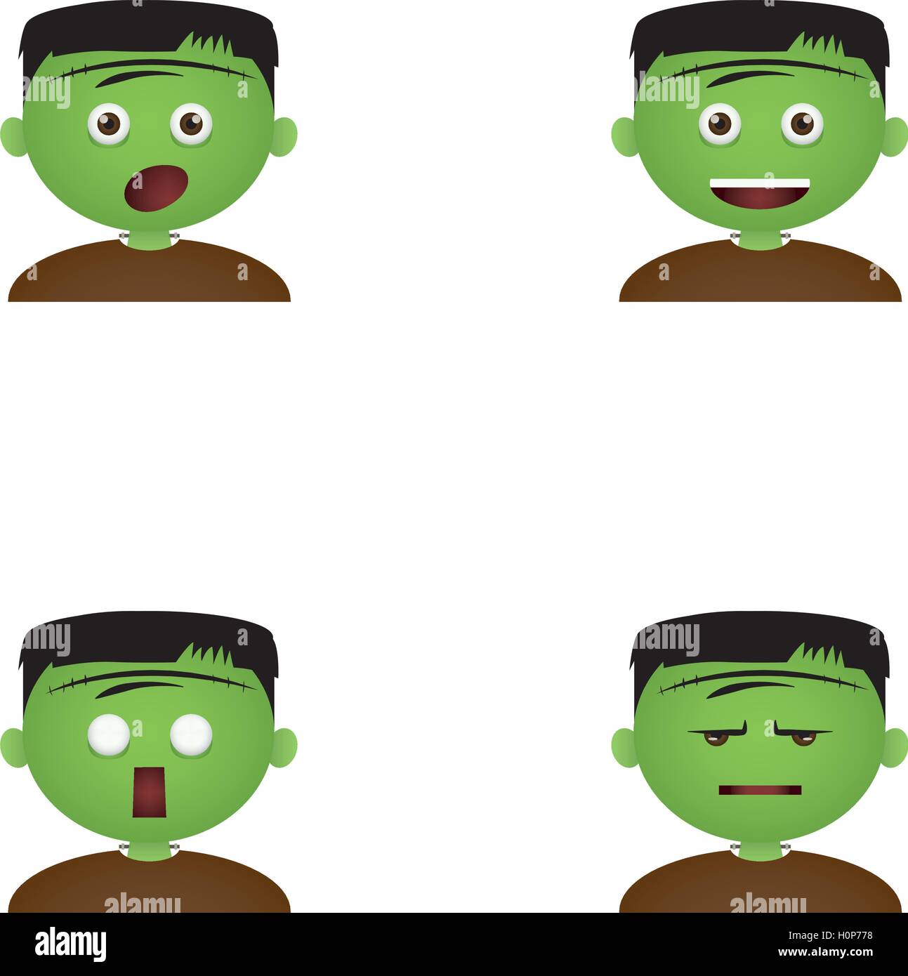 Halloween Facial Expressions Stock Vector Image & Art - Alamy