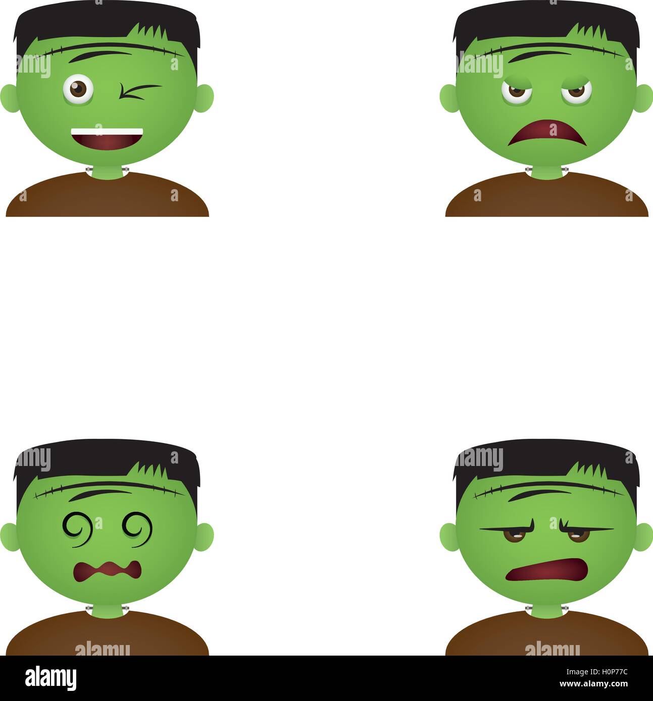 Halloween Facial Expressions Stock Vector Image & Art - Alamy