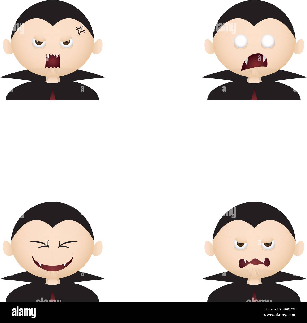 Vampire Facial Expressions Stock Vector Image & Art - Alamy