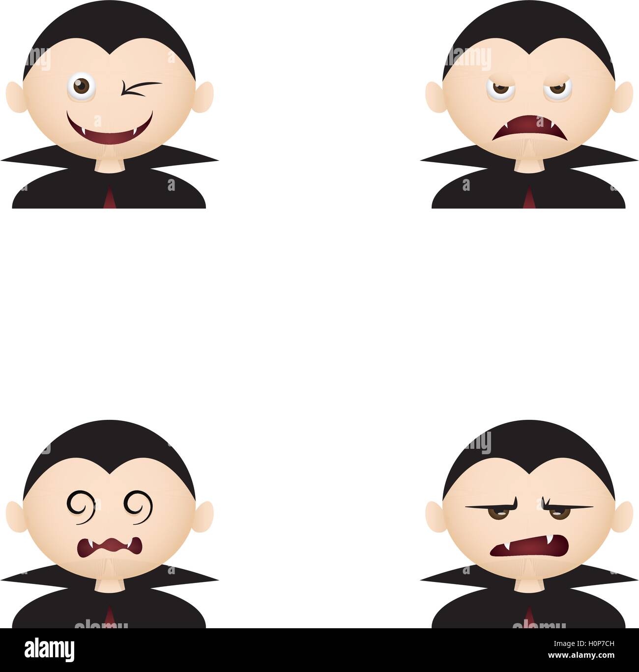 Vampire Facial Expressions Stock Vector Image & Art - Alamy