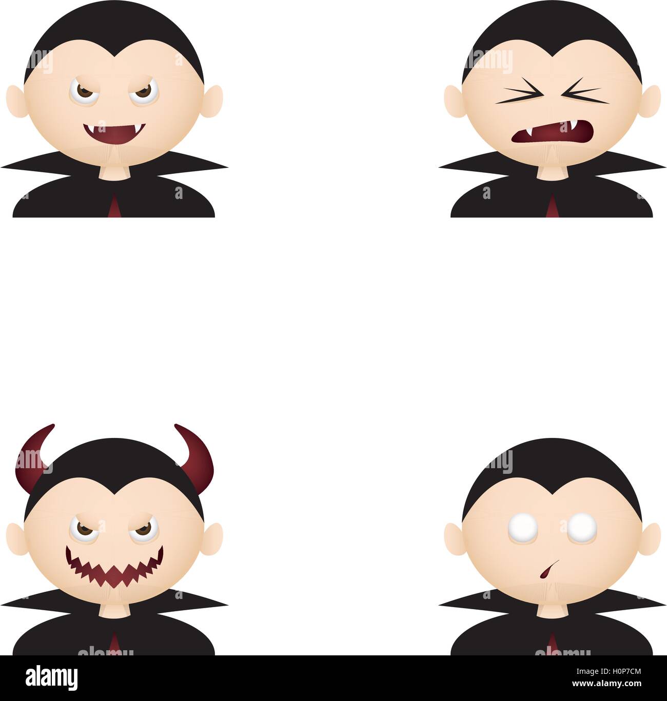 Vampire Facial Expressions Stock Vector Image & Art - Alamy
