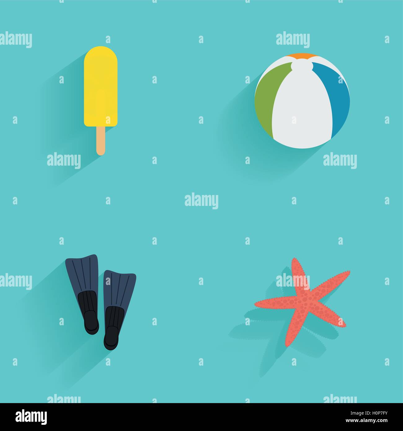 Summer Vacation objects Stock Vector Image & Art - Alamy
