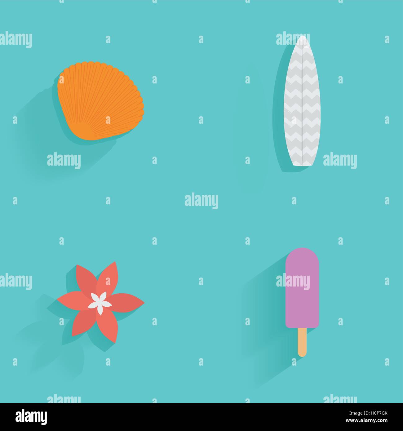 Summer vacation tourism objects Stock Vector Images - Alamy