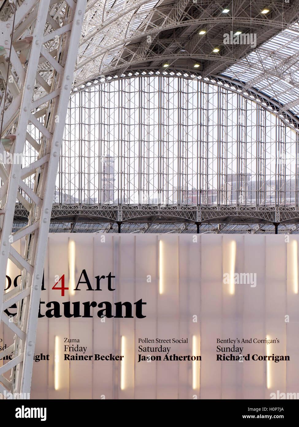 Exhibition space. with Victorian steel frame detail. Art14 London ...