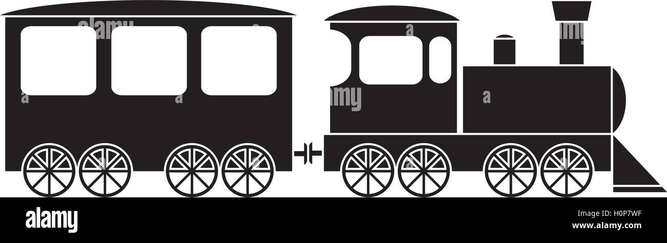 Train silhouette illustration Stock Vector Image & Art - Alamy