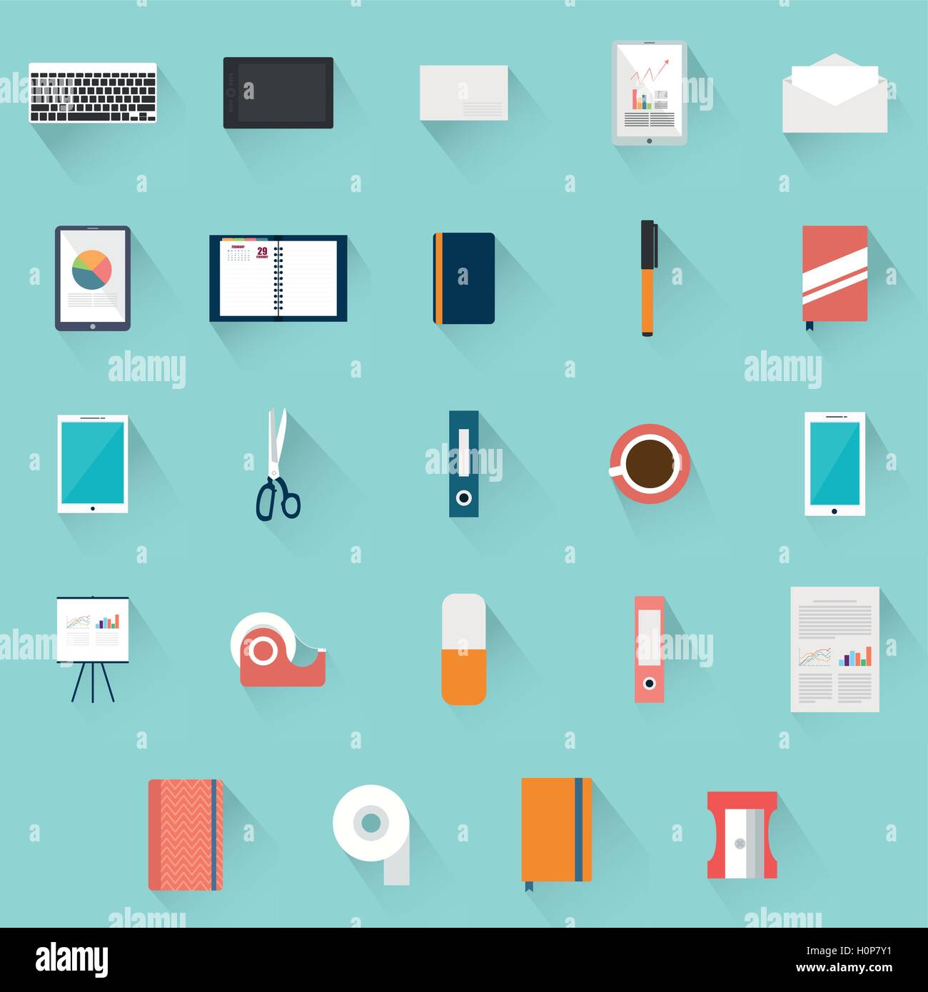 Office supplies objects Stock Vector Image & Art - Alamy