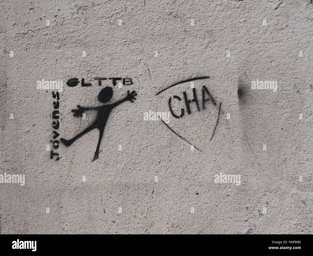 Buenos Aires Graffiti of Two Graffiti Stock Photo - Alamy