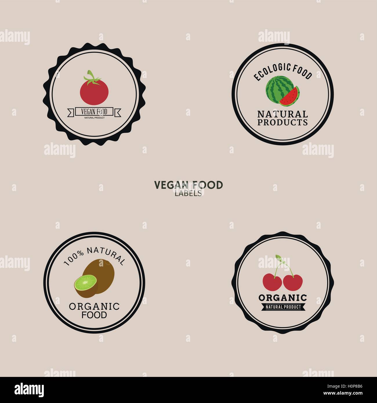 Organic Food Labels Stock Vector Image & Art - Alamy