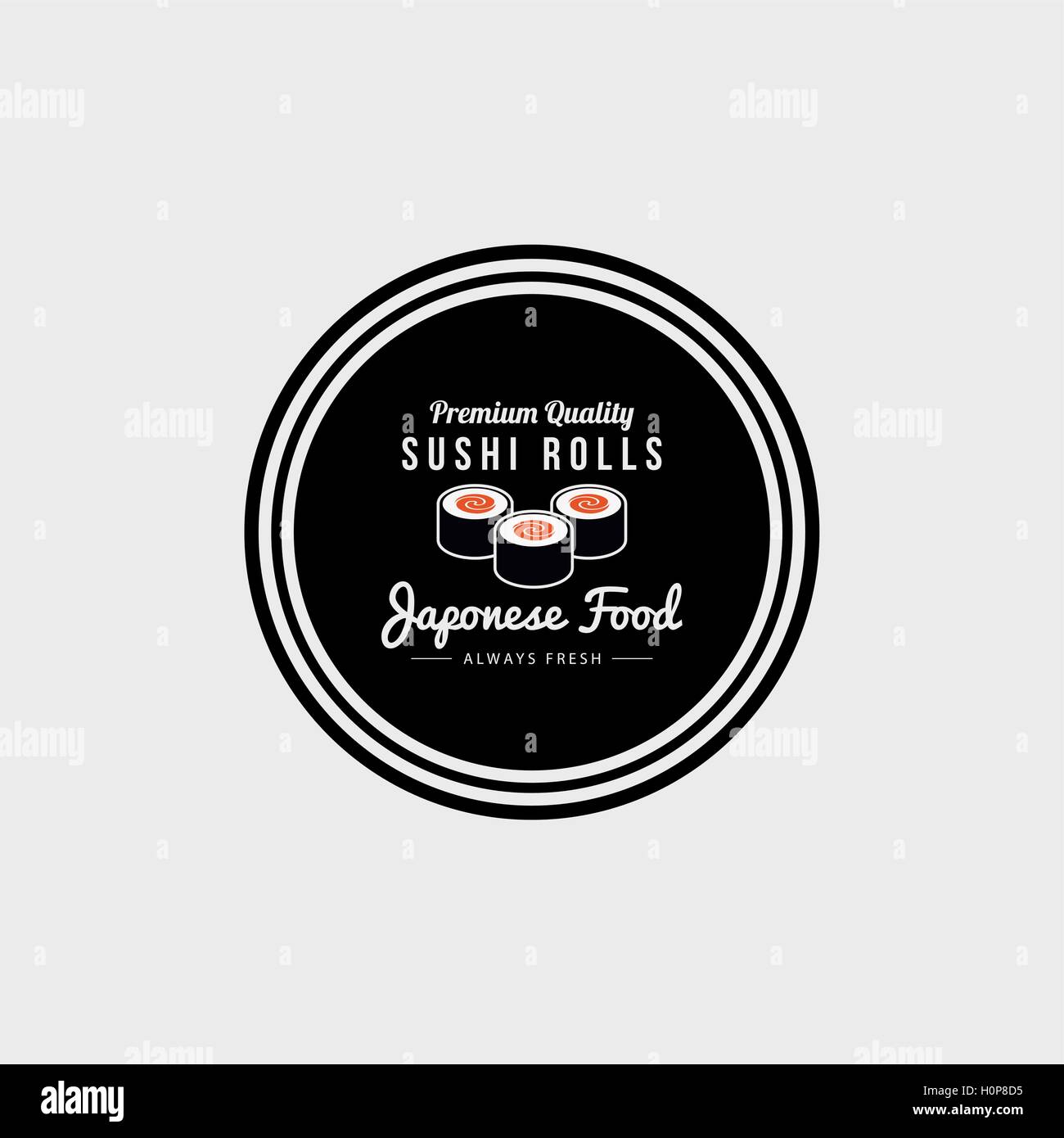 Sweet Sushi Label Stock Vector Image & Art - Alamy