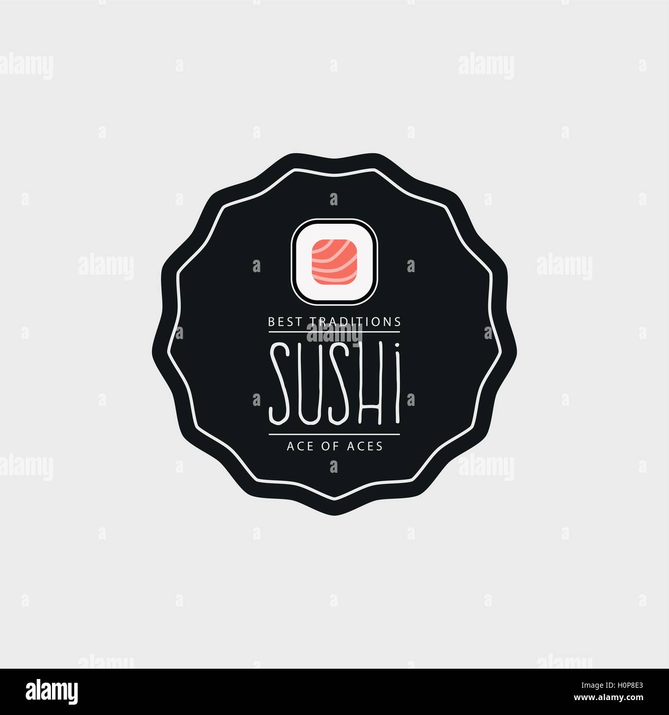 Sweet Sushi Label Stock Vector Image & Art - Alamy