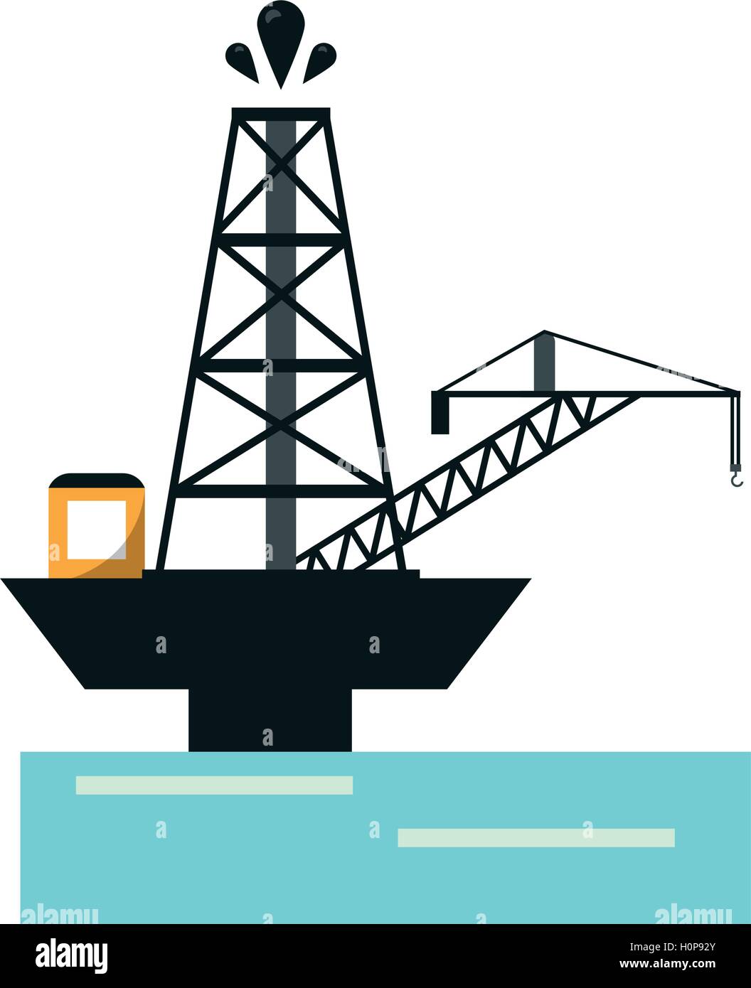 Oil tower of industry and factory concept Stock Vector Image & Art - Alamy