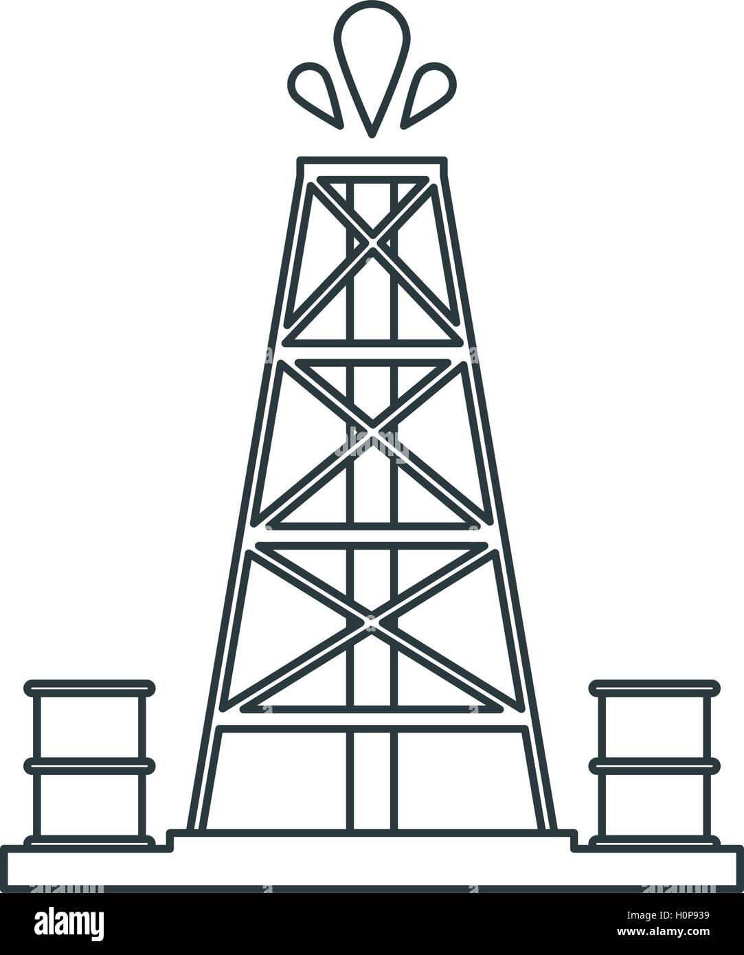 Oil tower of industry and factory concept Stock Vector Image & Art - Alamy