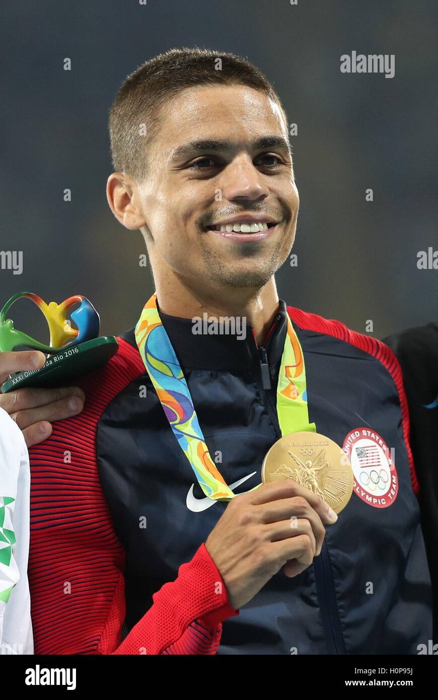 Gold medalist Matthew Centrowitz of the United States at the medal ...
