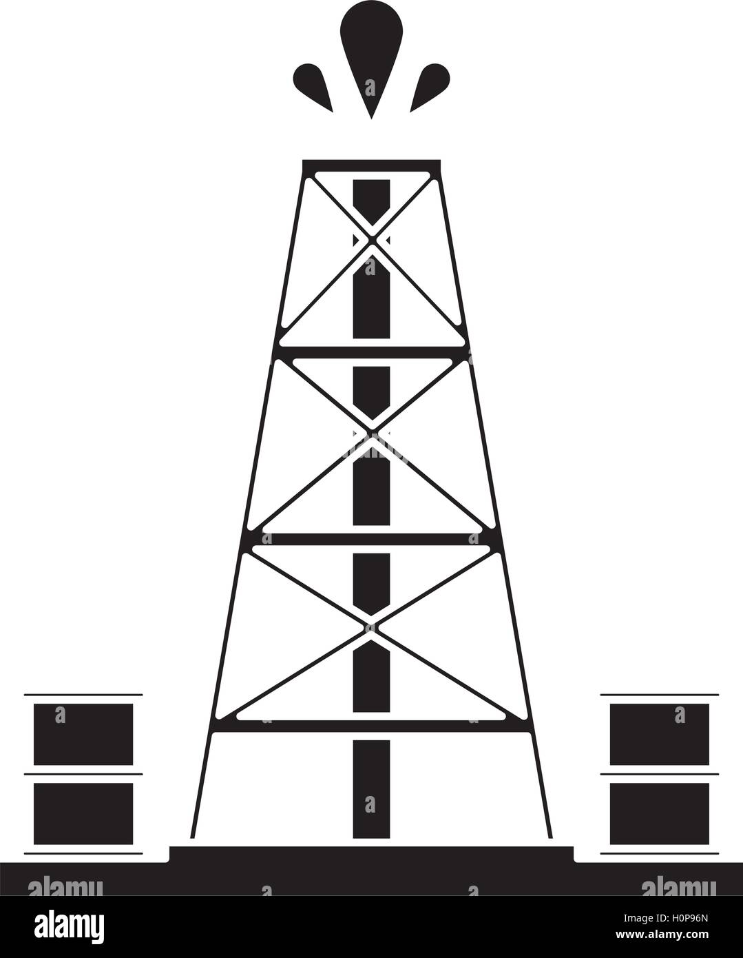 Oil tower of industry and factory concept Stock Vector Image & Art - Alamy