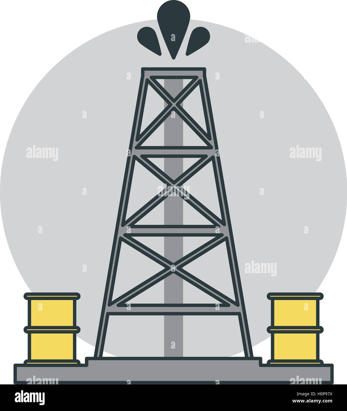 Oil tower of industry and factory concept Stock Vector Image & Art - Alamy
